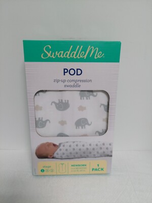 SwaddleMe by Ingenuity Pod, Size Newborn, 0-2 Months, 1-Pack - Gray ...