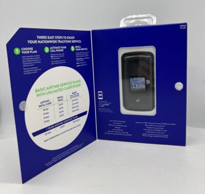 TracFone Alcatel My Flip Black No Contract Phone New *Ships FAST ...