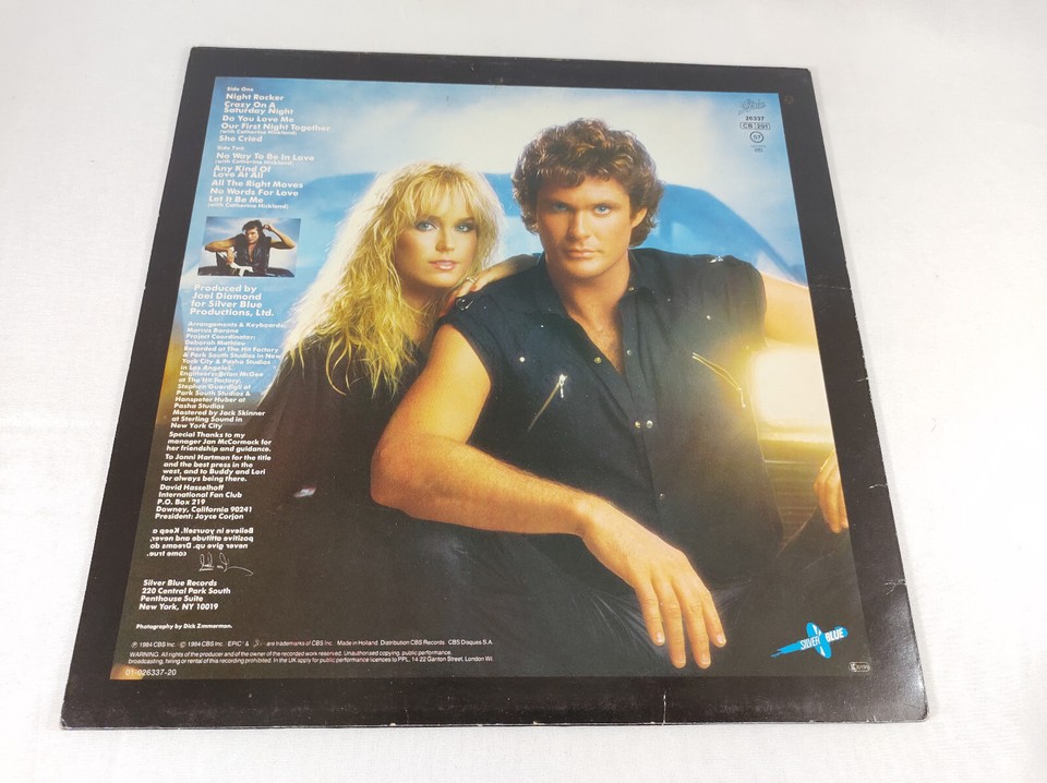 DAVID HASSELHOFF Night Rocker vinyl LP EX condition | eBay