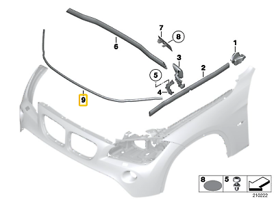 Genuine BMW X1 E84 Seal Equipment Module Front 51762990363 | eBay