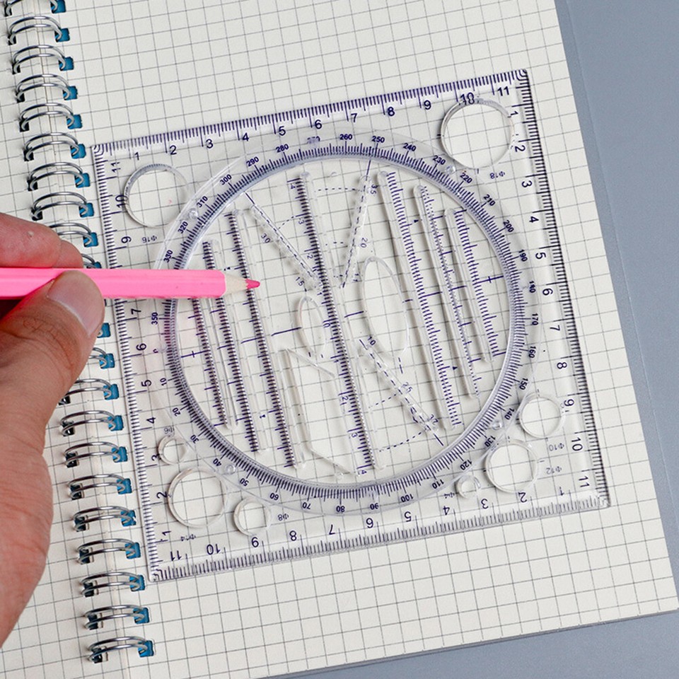 Rotating Drawing Template Art Design Geometry Circle Drafting Measuring ...