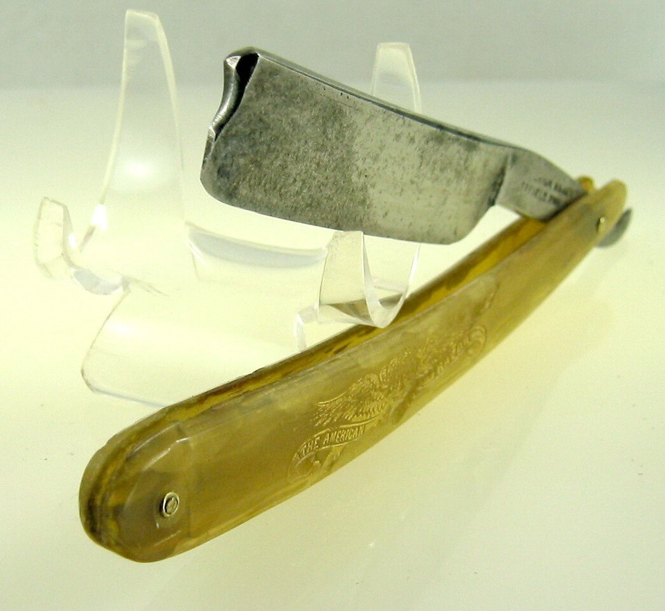 Antique Superior Straight Razor Gilded "The American Razor" Scales ...