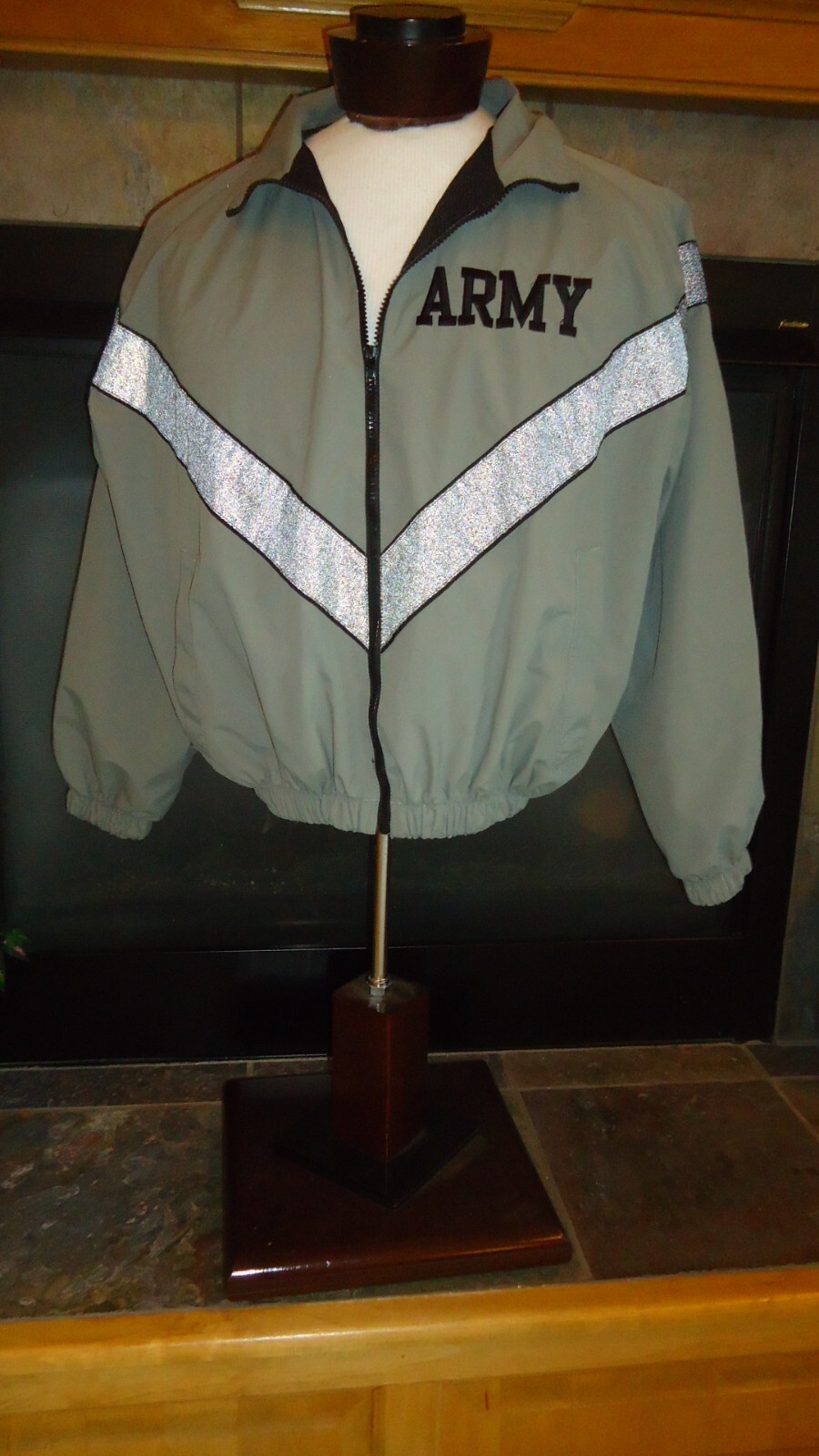 Vintage Army Physical Fitness Uniform Gray Nylon Full… - Gem