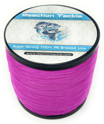 Reaction Tackle High Performance Braided Fishing Line / Braid - Pink | eBay