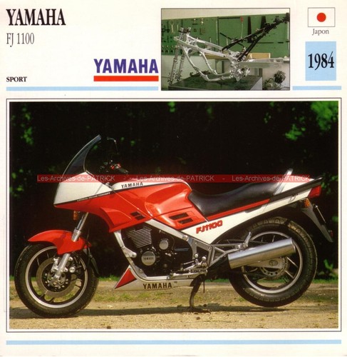 YAMAHA FJ 1100 FJ1100 1984 : Fiche Moto #00092 | eBay