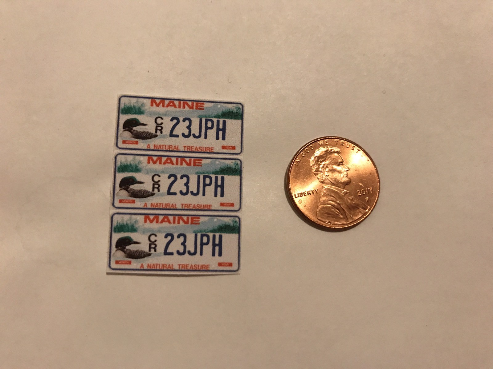 1/10 scale Maine Loon license plate decals for your r/c car or truck | eBay