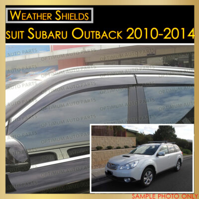 Weather shields Window Visor Weathershield Chrome suit Subaru Outback ...