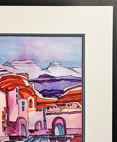 Sheila Spargo Matted Watercolor Artwork Titled "Night Glow" | eBay