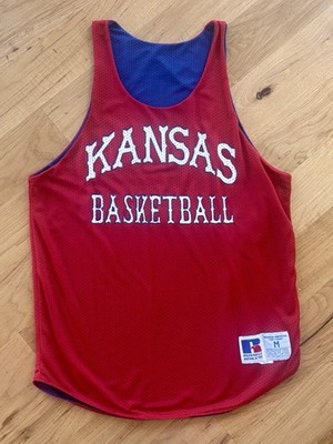 KU Kansas Jayhawks Basketball Russell Red Blue Reversible Practice ...