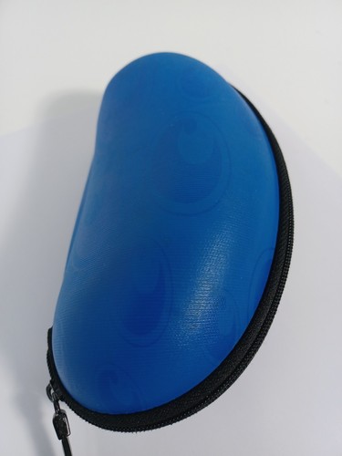 Costa Del Mar Clamshell Sunglass Hard Case Blue Logo Black Zipper | eBay