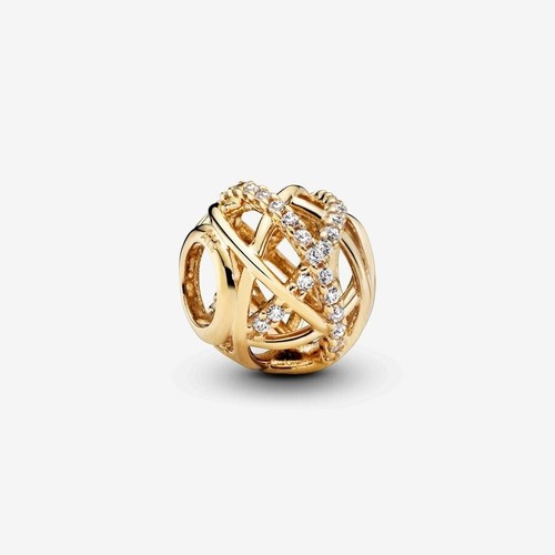 New Pandora 14K Gold Galaxy Openwork Charm 750827CZ | eBay