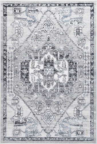 Villandry Vintage Grey Traditional Floor Rug - 4 Sizes **FREE DELIVERY ...