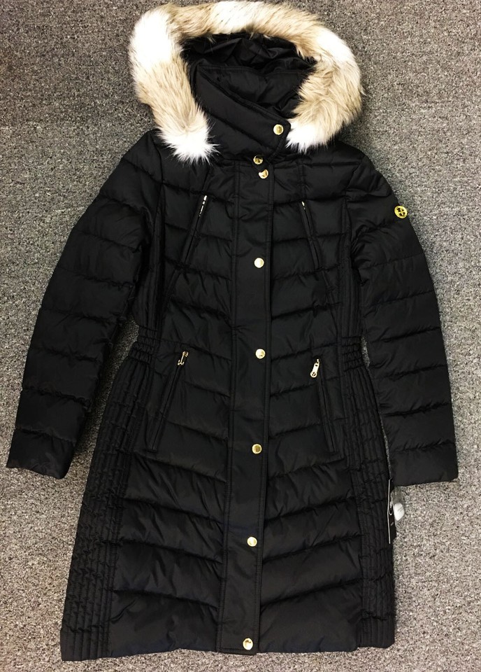Halifax Traders Women's Puffer Insulated Coat with Faux Fur Hood, Black ...