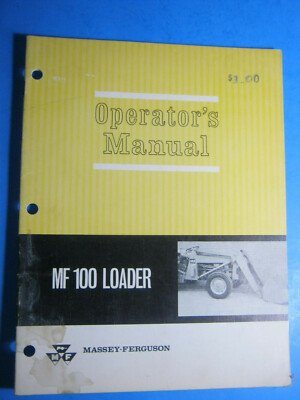 MASSEY FERGUSON MF 100 LOADER 1966 OPERATOR'S MANUAL OEM ORIGINAL | eBay
