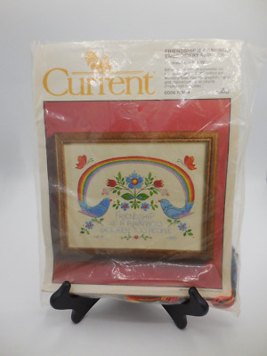 Vintage Current Embroidery Sampler Kit Friendship is a Rainbow | eBay