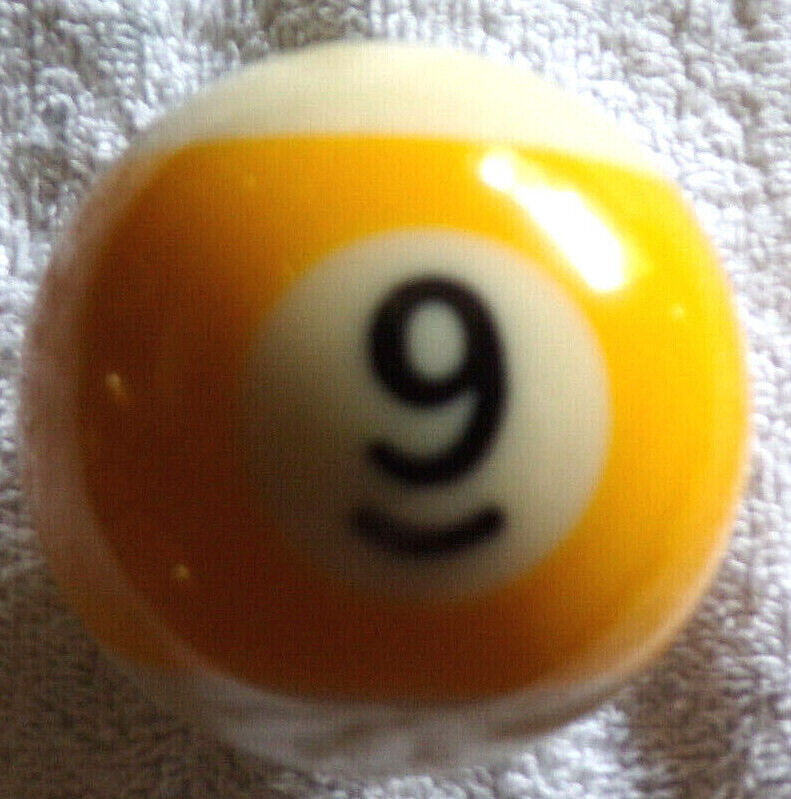 #9 NINE POOL/BILLIARD BALL SHIFT KNOB 2 1/4" CUSTOM HOTROD-RATROD 3-4-5 ...