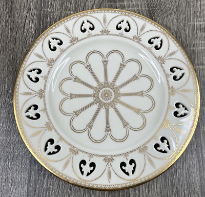 New! Lenox Modano Lace 9.25" Accent Luncheon Plate NWT Pierced Gold ...