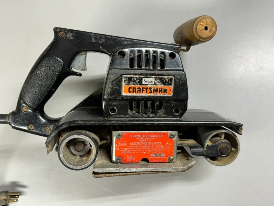 Vintage VTG SEARS Craftsman 3 Inch Belt Sander Model 315.11720 - 7 AMP ...