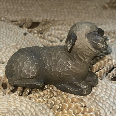 Willow Tree 2002 Shepherd & Stable Nativity Lordi Sitting Black Sheep ...