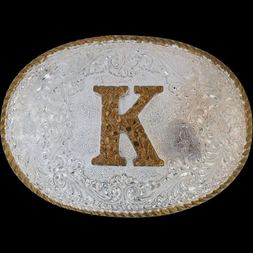 New K Letter Initial Kevin Kyle Kenneth Keith Kelly Kurt Western Belt ...