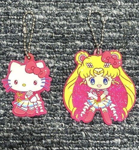Sailor Moon Hello Kitty Rubber Mascot Keychain Japan Exclusive Sanrio ...