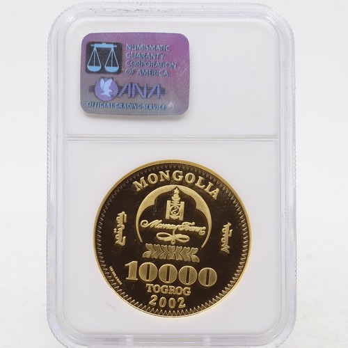2002 Mongolia Gold 1oz Chinggis Kahn 10000 Togrog NGC PF70 | eBay