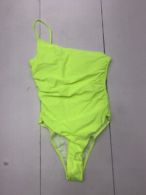 Shein Womens Neon Green One Strap Full Body Swim Suit Size Medium | eBay
