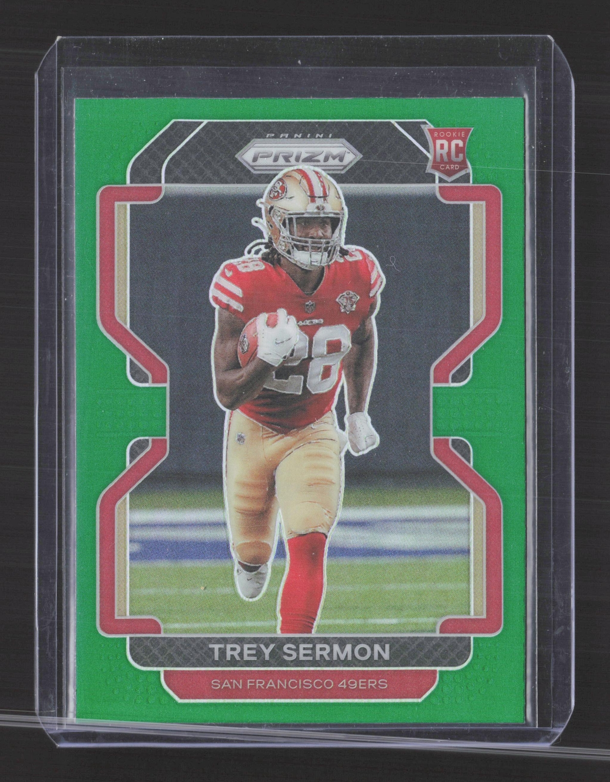 Trey Sermon 2021 Panini Prizm Football 354 Green Refractor Rookie Card ...