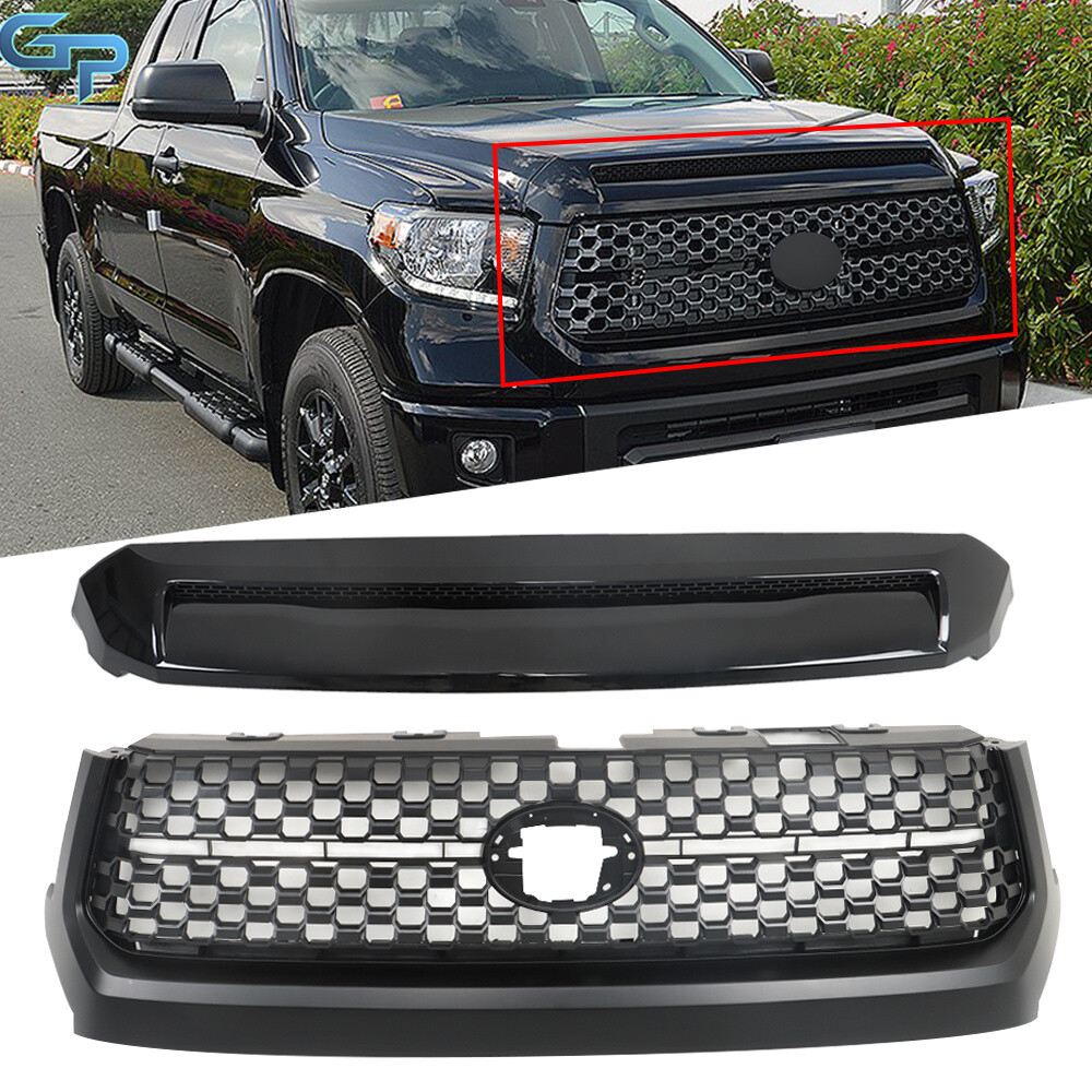 2014-2020 Toyota Tundra Front Grille+Hood Bulge Molding Black | 53101 ...