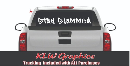 Slammed Decal Sticker Air Ride Bagged Truck Car s10 C10 4 link JDM Euro ...