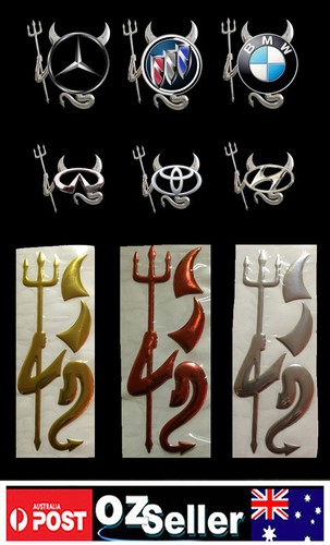 Hot New 3D Devil Style Demon Sticker Car Emblem Logo Paper in 3 colors ...