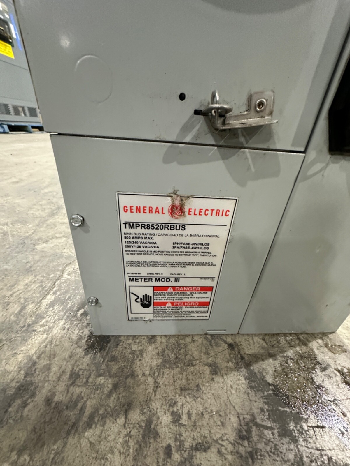 GE METER STACK BASE TMPR8520RBUS 800 AMP 208V 120V240V 3R | eBay