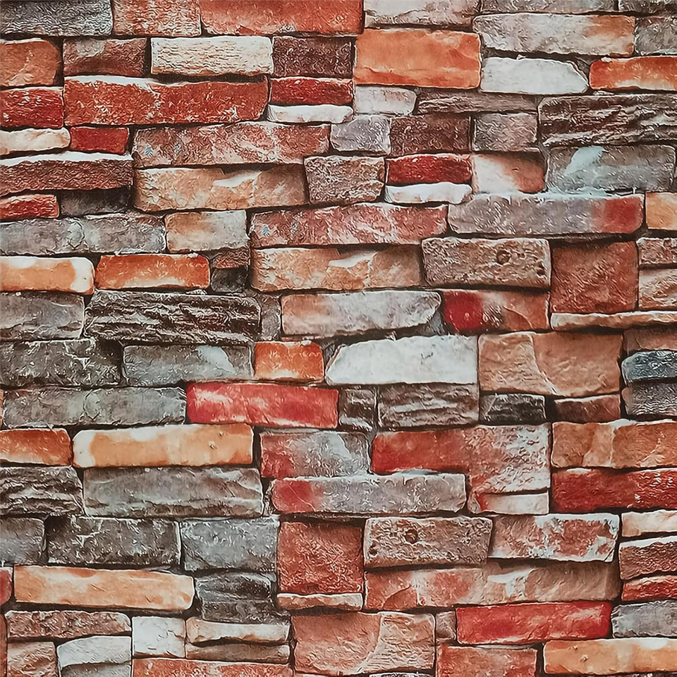 Brick Wallpaper Peel and Stick, Removable Stone Contact Paper for Walls ...