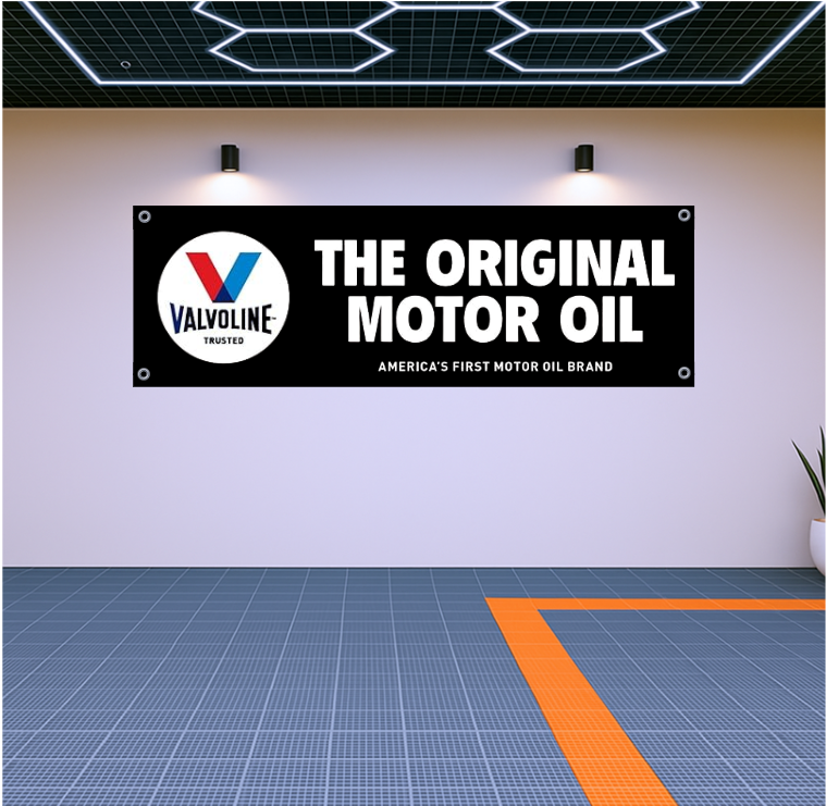 Valvoline Motor Oil Flag Banner 71x24" – Garage or Workshop Wall Decor ...