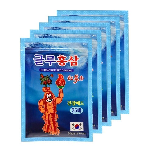 Hanil Korean Glu Red Ginseng Patch / Pain Relief Pad / Health Hot Pads ...