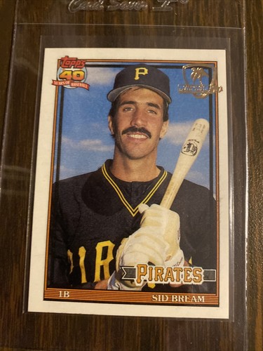 SID BREAM 1991 TOPPS DESERT SHIELD PIRATES 354 Sharp Corners Clean ...