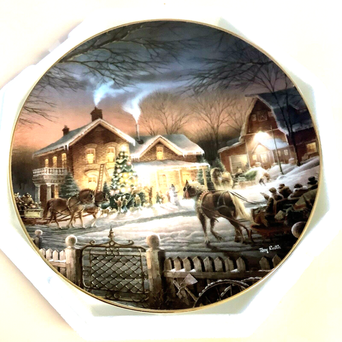 NIB Terry Redlin 1997 "Trimming The Tree" Annual Christmas Collector ...