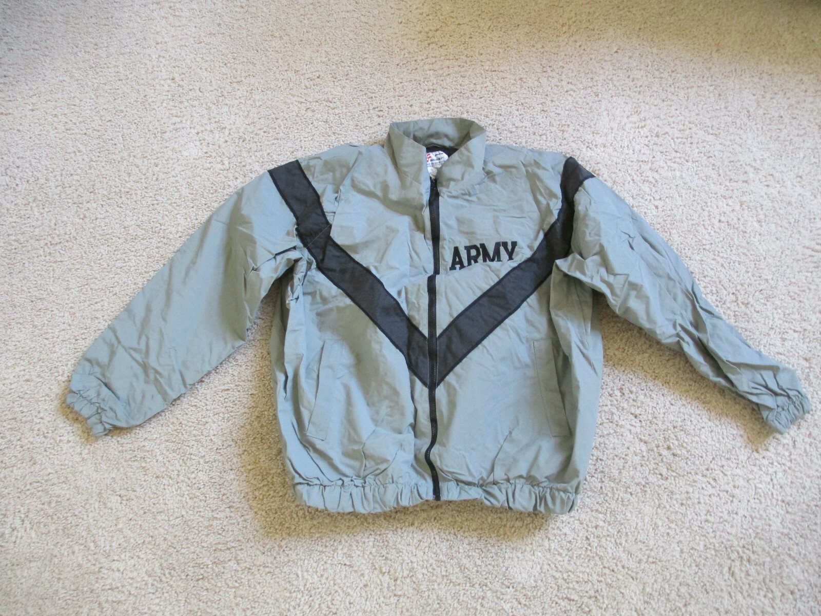 US Army Grey Physical Fitness Windbreaker Jacket - Si… - Gem