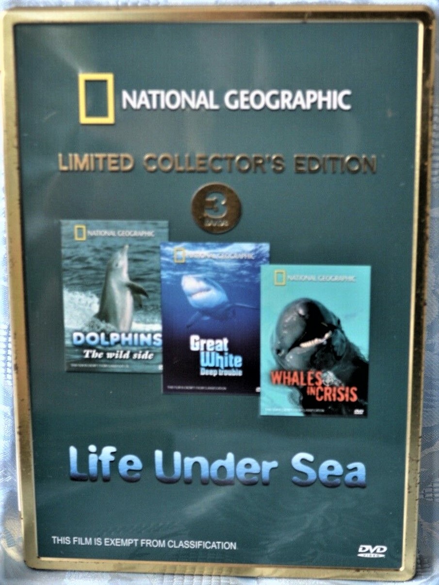 National Geographic - Life Under Sea 3-DVDs 3 FILMS Dolphins Sharks ...