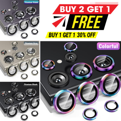 For Samsung Galaxy S24 Ultra S24 Plus Metal Rings Camera Lens Protector ...