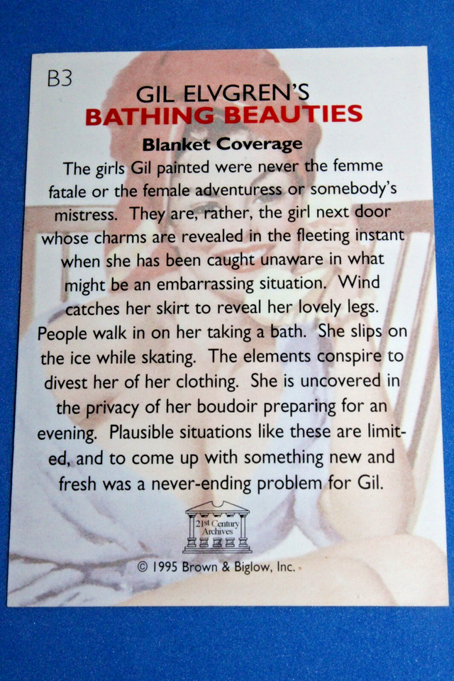 1995 GIL Elvgren Pinups 21st Century Archives INSERT Bathing Beauties 5 ...
