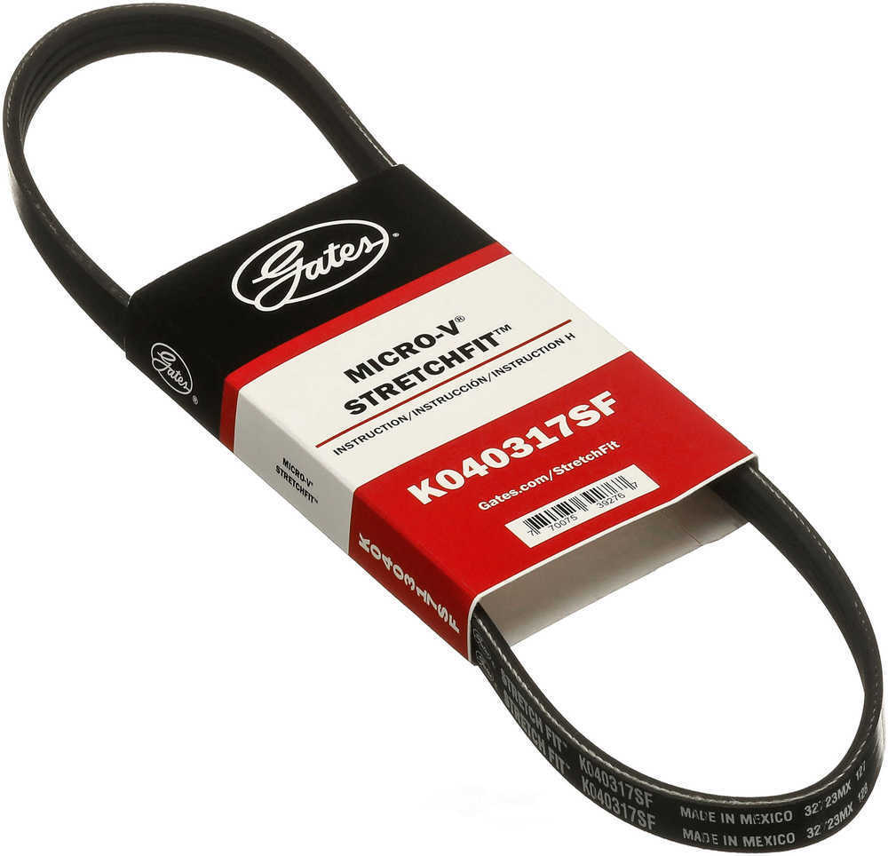 Serpentine Belt-Premium OE Stretch Fit Micro-V Belt Gates K040317SF for ...