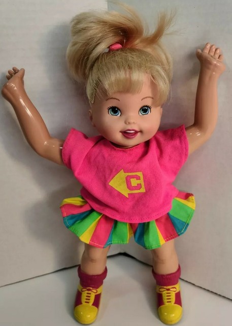 1993 Vtg Casey Cartwheel Cheerleader Doll Toy Biz poseable blond hair ...