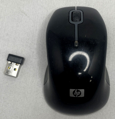 Hewlett Packard Wireless Optical Mouse - Black W/Dongle Model: MORFD7UL ...