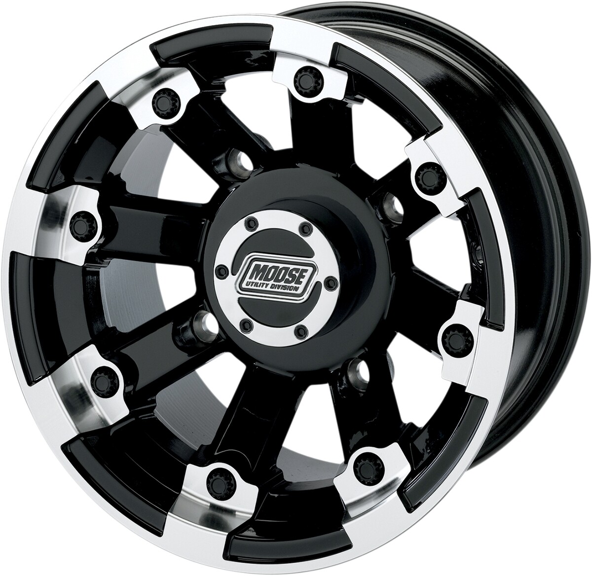 Moose Racing Type 393X Wheels 12x7 - 4+3 Offset - 4/110 Black Front ...