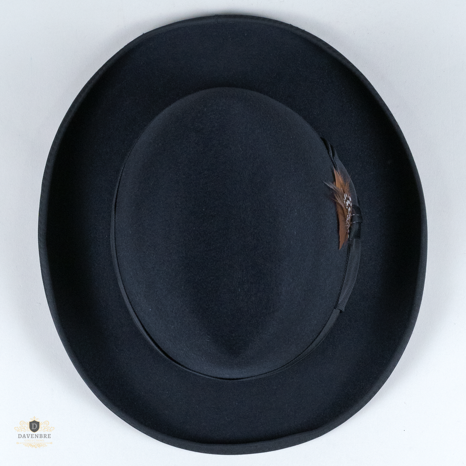 NWT Selentino Alpha 100% Fur Felt Homburg Fedora Hat Mens 7 1/4 (58 ...