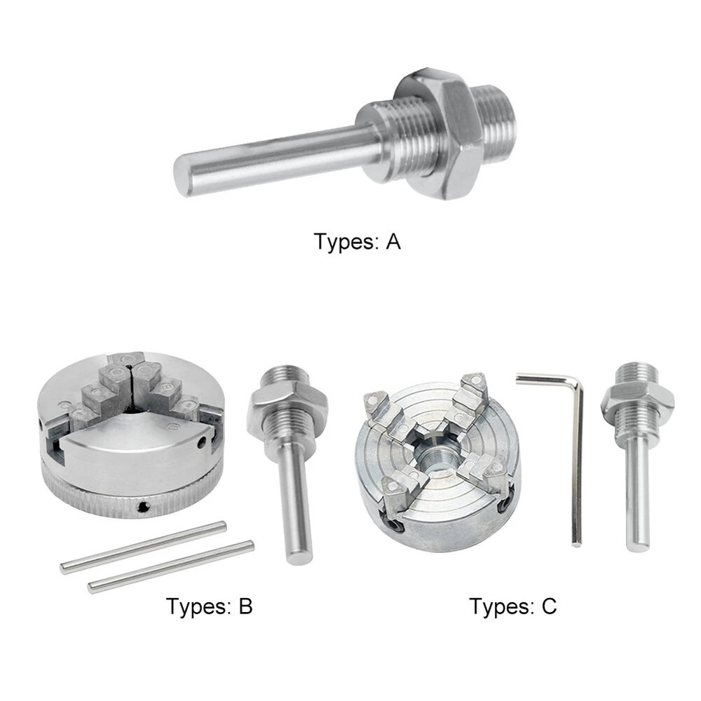 Zinc Alloy 3-Jaw Chuck Connecting Rod Self Centering Wood Turning Chuck ...