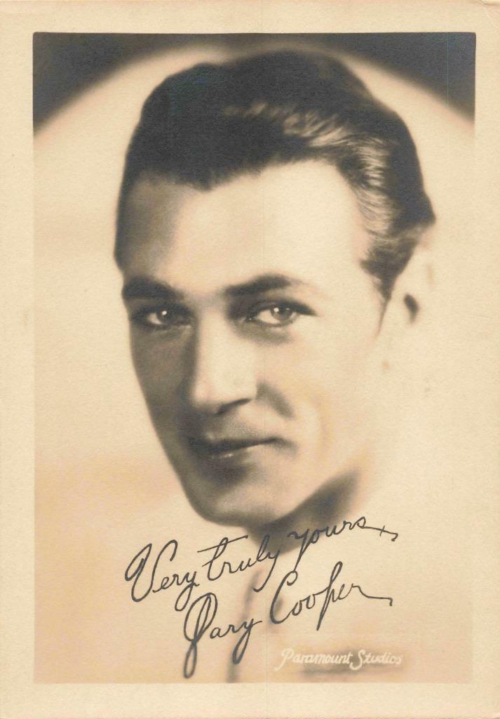 Gary Cooper 1920's Facsimile Autographed Publicity Photo | eBay