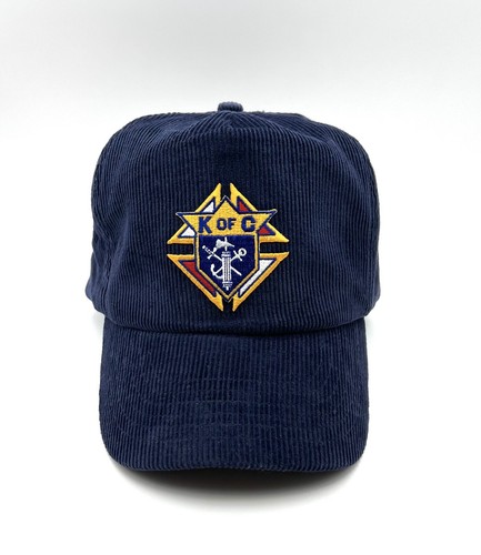 Knights of Columbus Trucker Hat Navy Blue Corduroy Third Degree Emblem ...