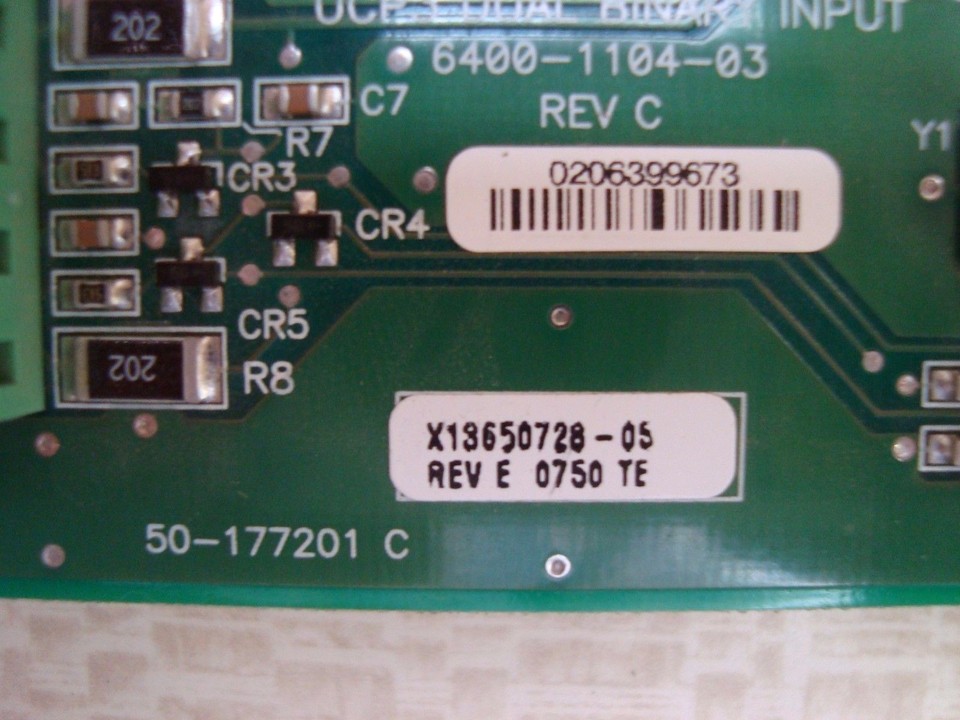TRANE UCP3 DUAL BINARY INPUT CIRCUIT BOARD # 6400-1104-03 REV C ...